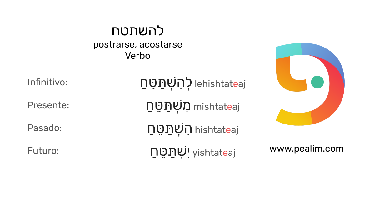 להשתטח – postrarse, acostarse – Tablas de conjugación en hebreo