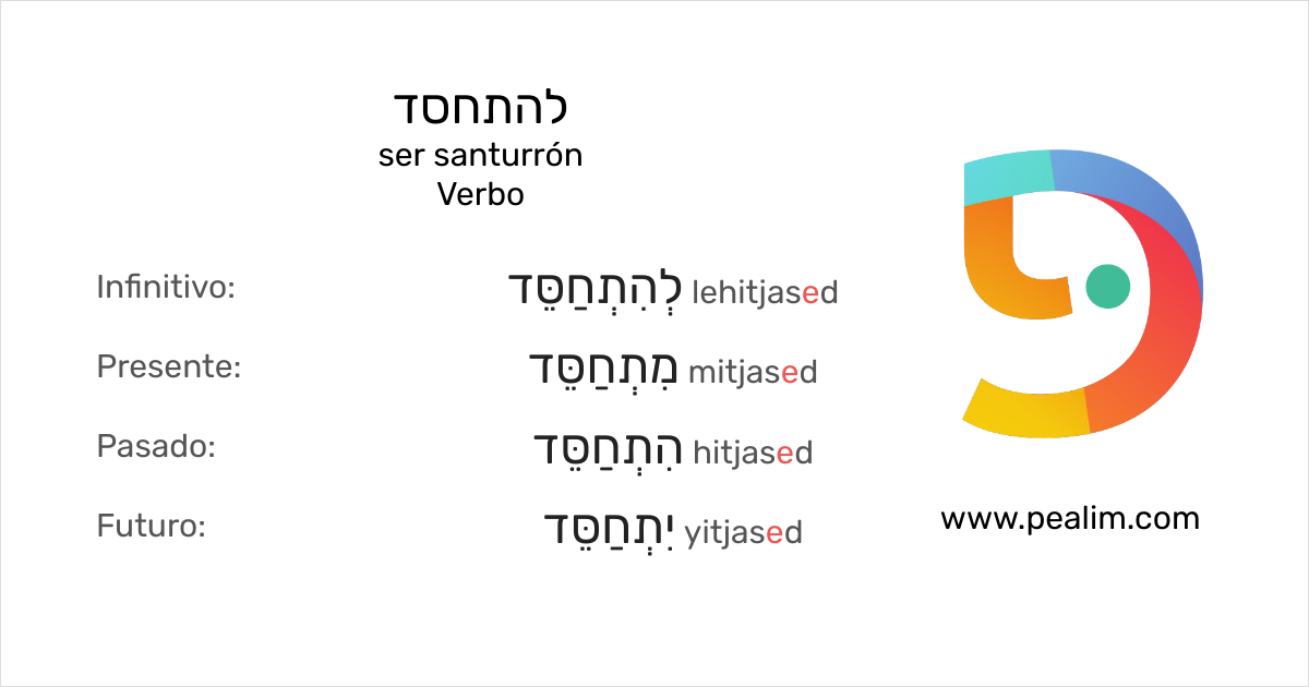 להתחסד – ser santurrón – Tablas de conjugación en hebreo